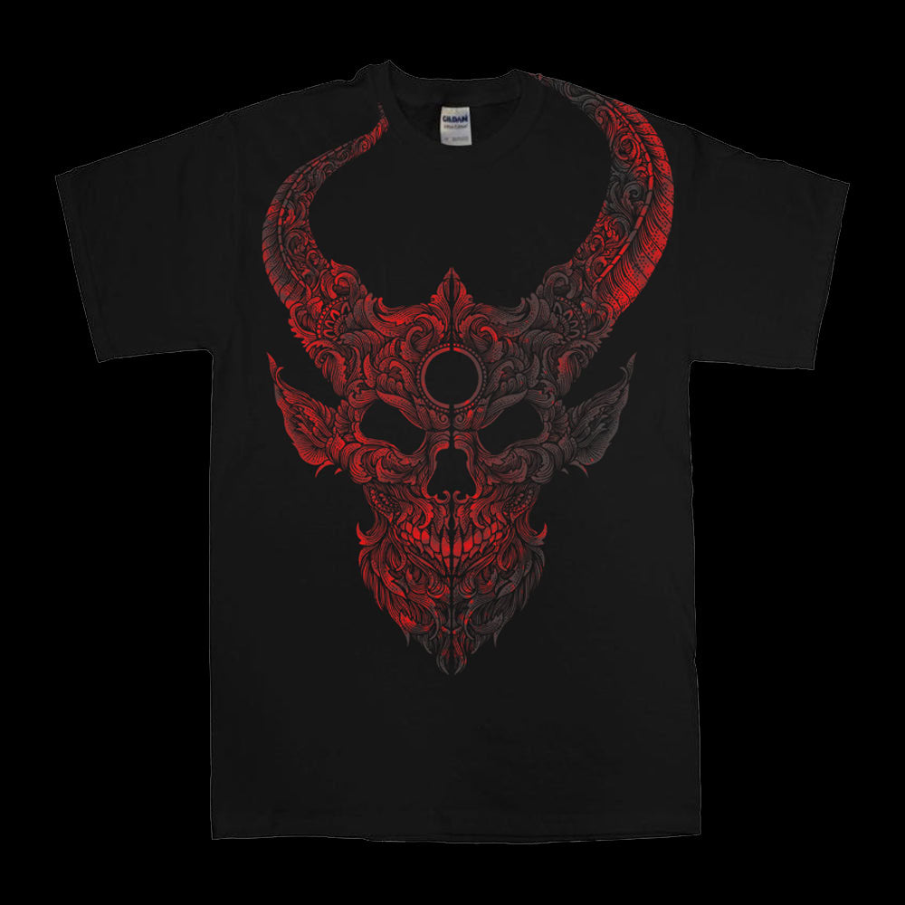 Demon Hunter - Outlive Skull Shirt (Black/Red)